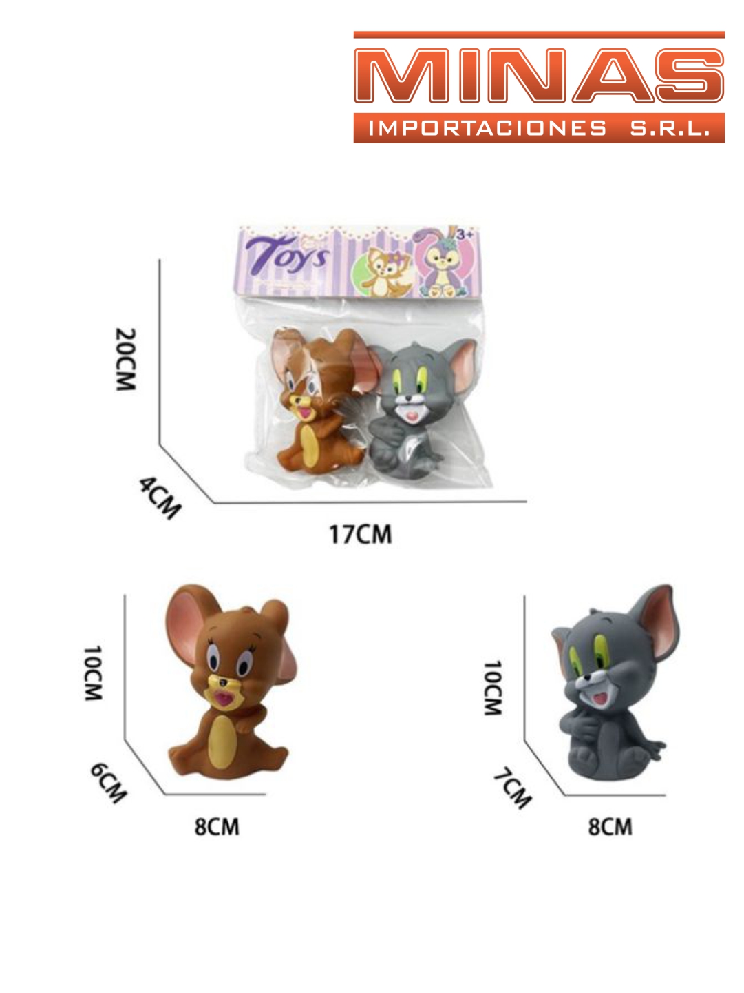 BEBE RATON + BEBE GATO X 10 CM,DE GOMA. JUGUETES BEBES Y PRIMERA INFANCIA