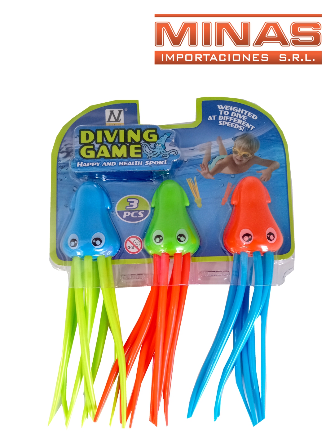 PULPITOS X 3 UND, CON CONTRAPESO, PARA BUCEO. JUGUETES AIRE LIBRE Y ...