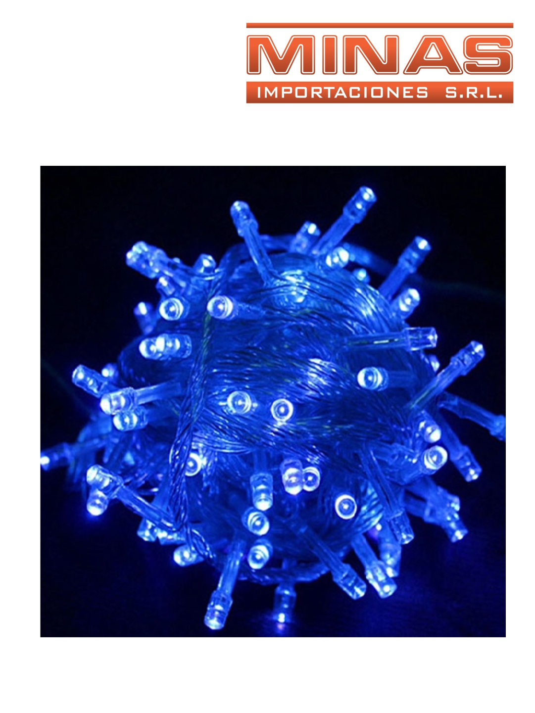 LUCES DE NAV. AZULES X 50 LED X 4.5 M,220 V. NAVIDAD LUCES